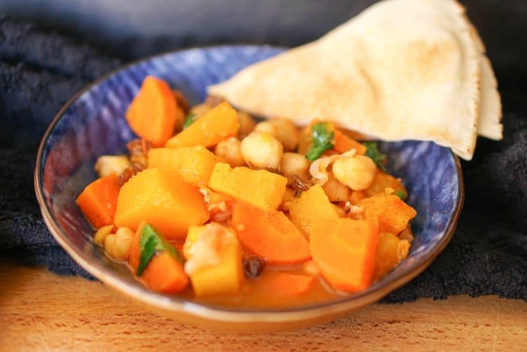 Spicy Moroccan Harissa Stew With Pumpkin And Chickpeas
